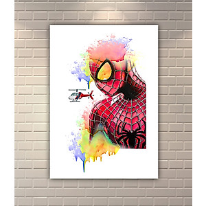 OzWood Crafts- Spiderman Wall Decor Poster Prints, Set of 4 FRAMELESS (8''x10''), Superhero room decor for boys, Spiderman Posters for Boys Room, Spiderman Wall Art, Spiderman Room Decor