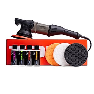 Torq Chemical Guys BUF502X - TORQ22D Random Orbital Polisher Kit (8 Items), 16 fl. oz., Black/Red