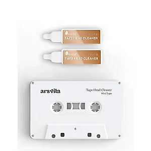 Arsvita Audio Tape/Cassette Head Cleaner with 2 Cleaner Solutions