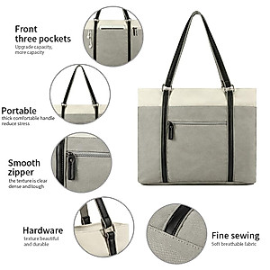 Women's Work Bag with Laptop Compartment Zipper Pockets Teacher Totes Purse