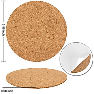 24 Pack Ceramic Tiles for Crafts with 2 Holders, White Unglazed Blank Ceramic Costers with Self-Adhesive Cork Backing Pads for Acrylic Pouring, Painting, Make Your Own DIY Coasters (Round)