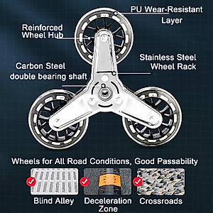 Trolly Cart with Wheels, Portable Shopping Cart, with Telescopic Handle, for Home, Garden, Shopping, Office.