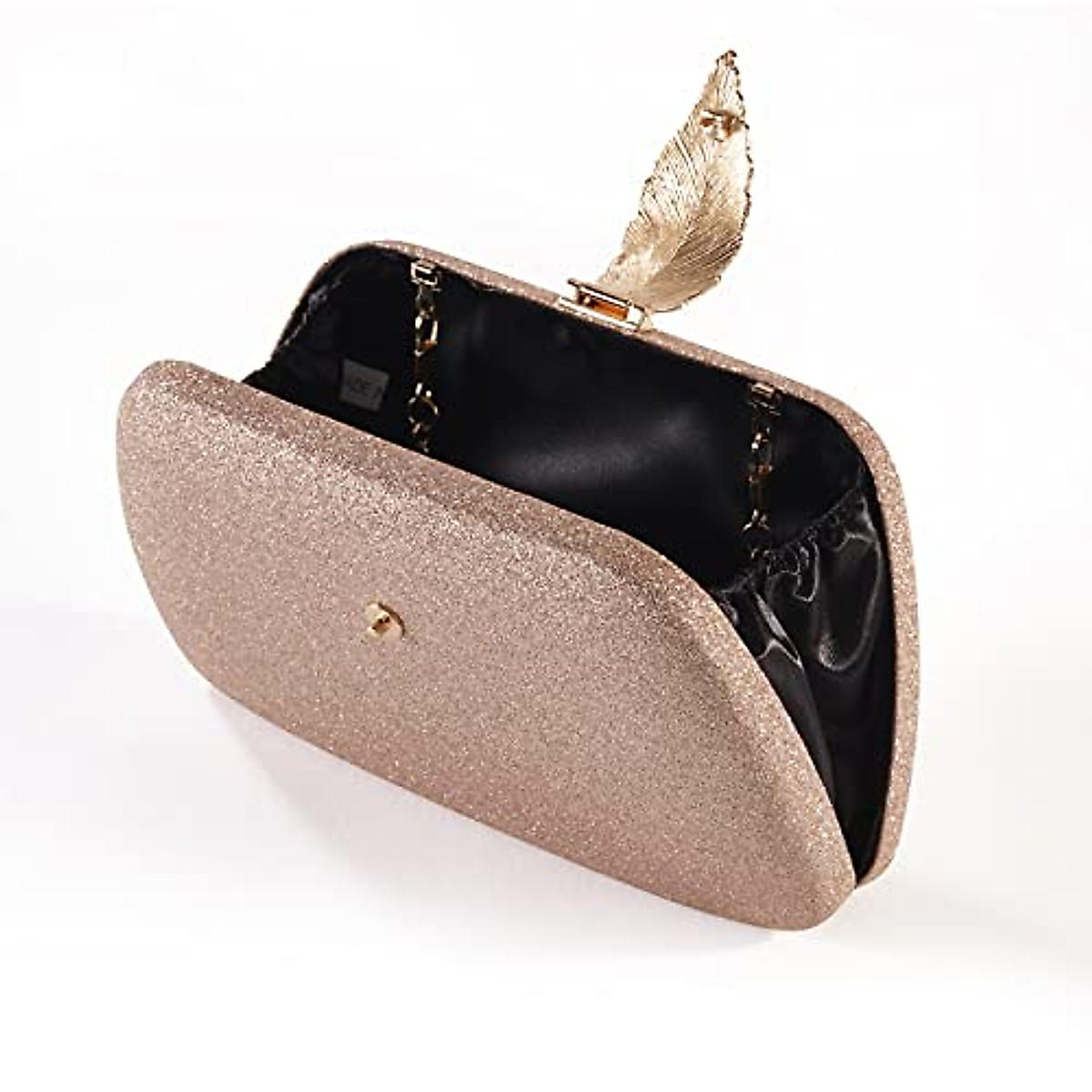 GEGELE Evening Bag with Detachable Chain, Clutch Purse for Women, Sparkling Party Handbag for Wedding, Prom, Banquet