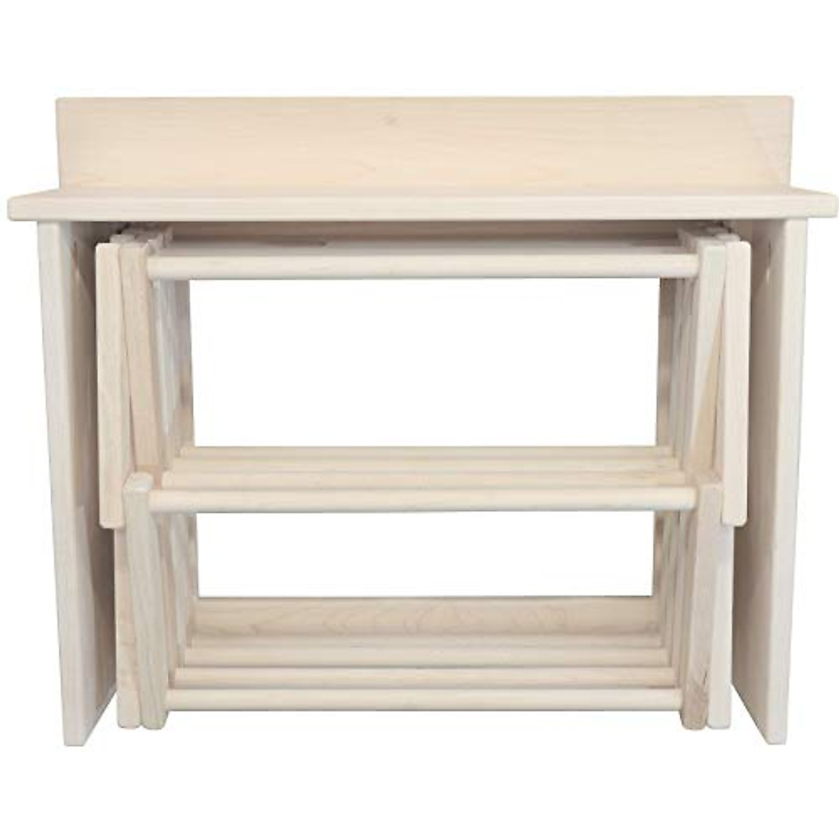 Pennsylvania Woodworks Large Wall Clothes Drying Rack ~ Heavy Duty Solid Maple Hardwood, Folding, Collapses to 25" x 20" x 8", Hand Built in USA, Unfinished