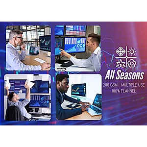 Stock Market Gifts, Lucky Trading Blanket for Men and Women, Flannel Throw Blanket for Trader, Broker, Financial Advisor, Investor, and Investment Lover (50"x 65")