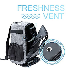 ZOEA Baseball Bat Bag Backpack, T-Ball & Softball Equipment & Gear for Youth and Adults | Large Capacity Holds 4 Bats, Helmet, Glove, Shoes | Shoe Compartment & Fence Hook & Helmet Holder Gray