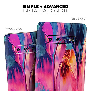 DesignSkinz Blurred Abstract Flow V24 Protective Vinyl Decal Wrap Skin Cover Compatible with The Samsung Galaxy S20 (Screen Trim & Back Glass Skin)