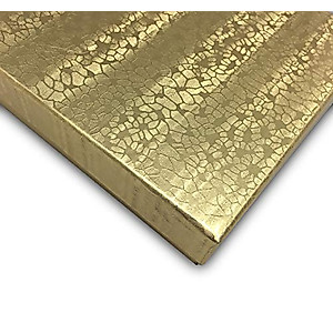 TheDisplayGuys 25-Pack #33 Cotton Filled Cardboard Paper Jewelry Box Gift Case - Gold Foil (3 1/2" x 3 1/2" x 1")