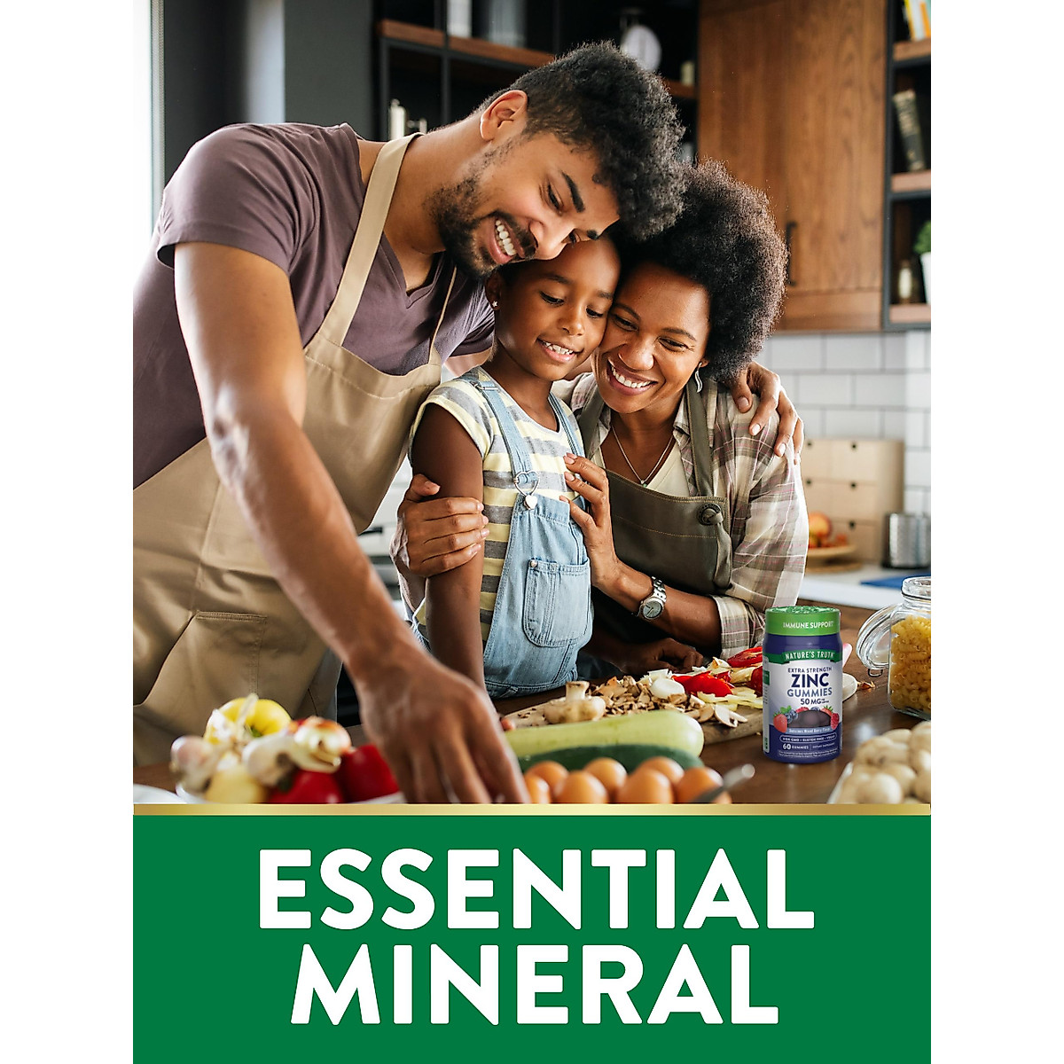 Zinc Gummies | 50mg | 60 Count | Vegan, Non-GMO & Gluten Free Supplement | Mixed Berry Flavor | by Natures Truth