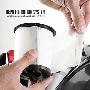 Ovente Canister Vacuum Cleaner with 1.5L Dust Cup, Multi-Surface Suction and Extended Telescoping Wand, Lightweight Corded Cleaning Machine for Hard Floors, Carpets ST2000, Black Bagless