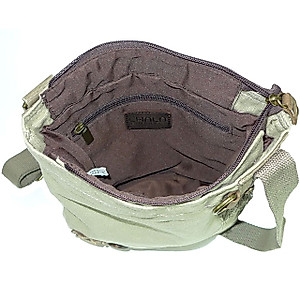 Chala Paw Print Patch Crossbody Handbag (Ivory/Brown)