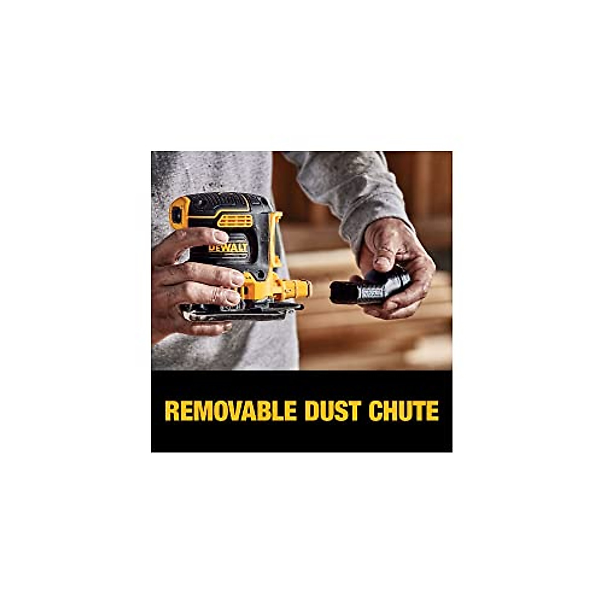 DEWALT 20V MAX* XR Palm Sander, Sheet, Variable Speed, 2-Ah Battery, 1/4-Inch (DCW200D1)
