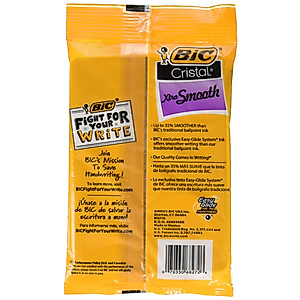 BIC 751766084321 Cristal Xtra Smooth Pens Blue Medium Point. 10-Pack