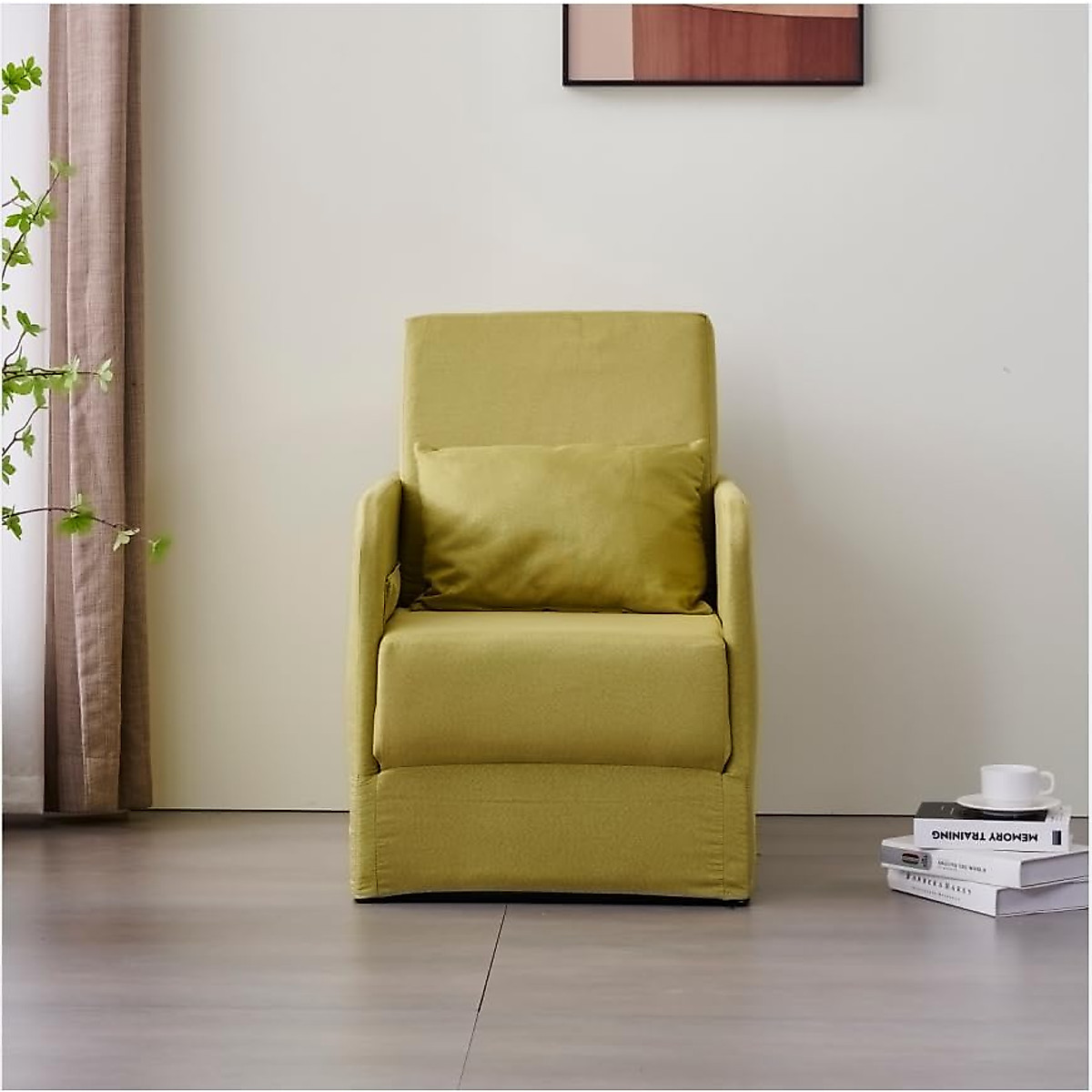 ENGERIO Folding Sofa Bed Floor Mattress 3-in-1 Convertible Sofa to Lounger Convertible Folding Sofa Bed - Sleeper Chair with Pillow for Living Room/Dorm/Guest Use/Home Office/Apartment, Single Size