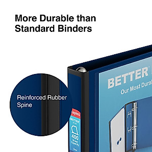 Staples Better 1.5-Inch 3-Ring View Binder, Blue (13400)