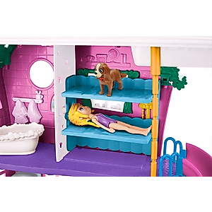Polly Pocket Lil’ Lake House with 2 Stories, Slides, Lake Accessories, Living Accessories, 3-inch Polly Doll & Her Dog Peaches; For Ages 4 and Up [Amazon Exclusive]