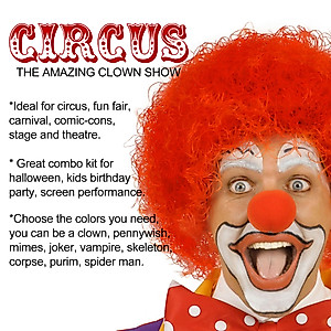 DELISOUL Clown Makeup Kit,Red White Black Face Paint(11.11oz),Professional Face Painting Kit,Oil Based Body Paint For Adults Kids,SFX Makeup Kit For Halloween Pennywise Joker Skeleton Costume Cosplay