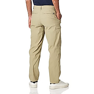 UNIONBAY mens Rainier Lightweight Comfort Travel Tech Chino Hiking Pants, Khaki, 36W x 32L US