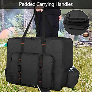 HODRANT Griddle Carry Bag Compatible with Blackstone 22 Inch Tabletop Griddle with Hood Lid and Stand, 22 In Portable Grill Cover for Outdoor Tabletop Griddle Storage, for Camping & Travel, Bag Only