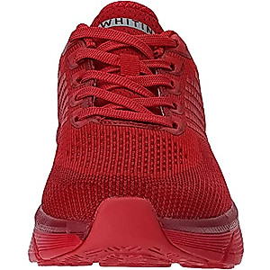 WHITIN Men’s Running Fitness Workout Shoes Sports Gym Size 13 Breathable Road Midsole Platform Sneakers Trail Tennis Man Max Cushion Rebound Red 47