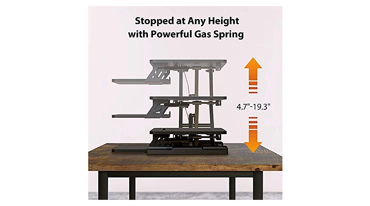 ErGear Standing Up Desk Converter Height Adjustable Sit Stand Desk with ...