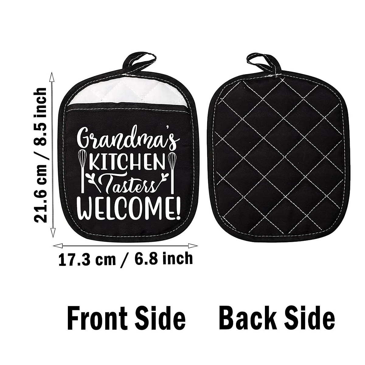 Best Grandma Gift Grandma Pot Holders Grandma's Kitchen Tasters Welcome Potholders (Grandma's Kitchen)