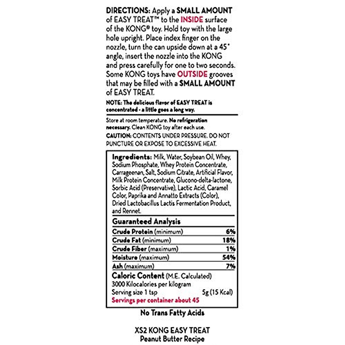 KONG - Easy Treat - Dog Treat Paste - 8 Ounce - Peanut Butter