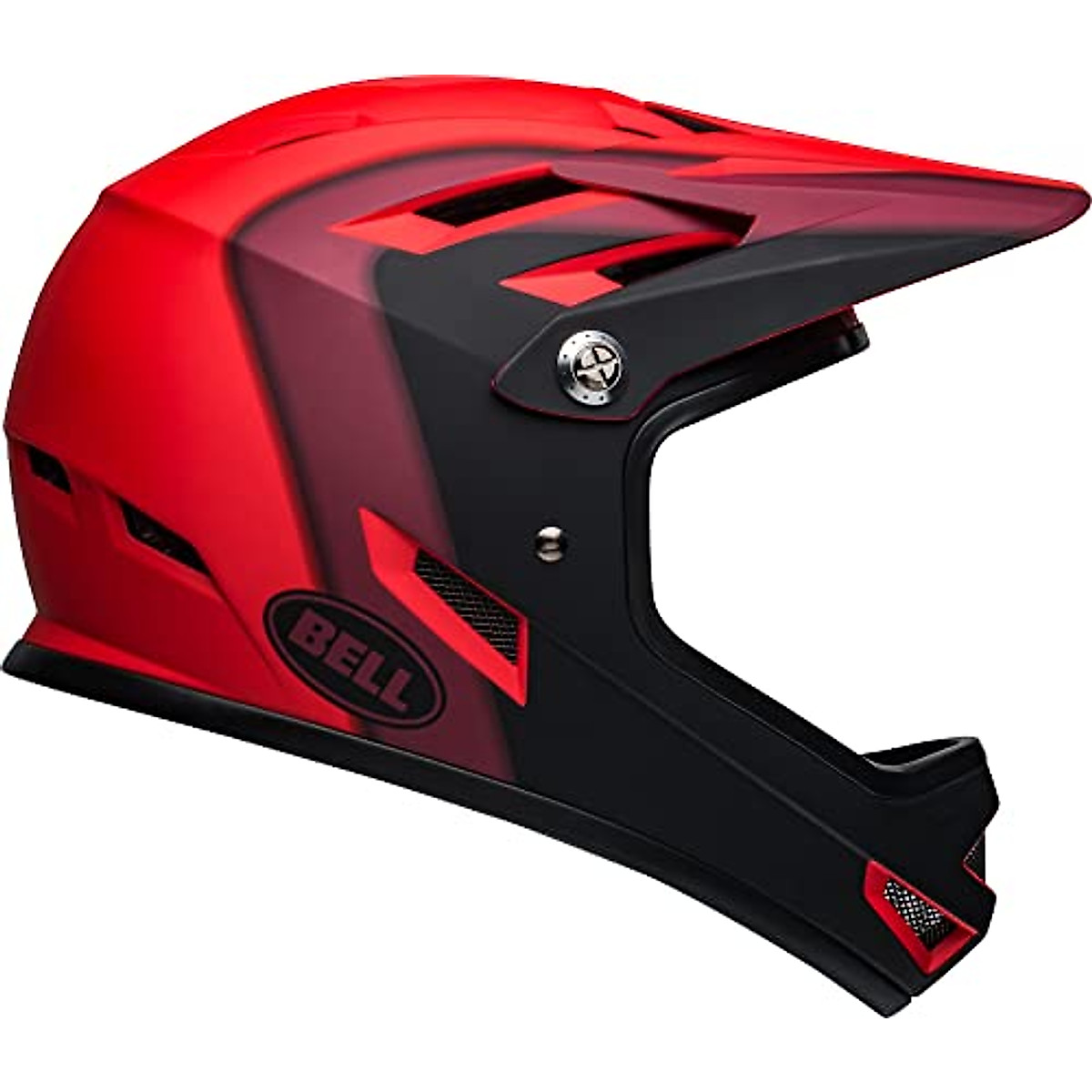 BELL Sanction Adult Full Face Bike Helmet - Matte Red/Black (2023), Medium (55-57 cm)