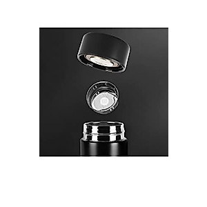 Thermos 2023 latest smart bottle LED display on lid. Smart Coffee bottle, Tea Infuser Bottle, Sports Water Bottle, Double Wall Vacuum Insulated Water Bottle, Stay Hot or Cold for 24 Hours (Black)