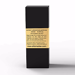 ALFAMARKER Unlimit Pheromones Perfumes for Women - Women`s Pheromone Perfume - Female Set 2x5ml- Mujer Perfume Concentradas con Feromonas - Great Holiday Gift