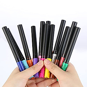 Liquid Eyeliner, Matte Colored Eyeliners, Blue Eyeliner, White Black Red Brown Green Purple Waterproof High-pigmented Colorful Eyeliners Eye Makeup, 1PC Deep- Blue