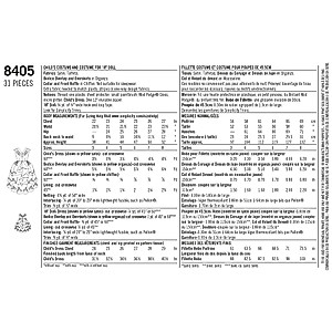 Simplicity 8405, Disney Beauty and the Beast Princess Belle Costume for Girls and 18'' Dolls Sewing Pattern, Sizes 3-8