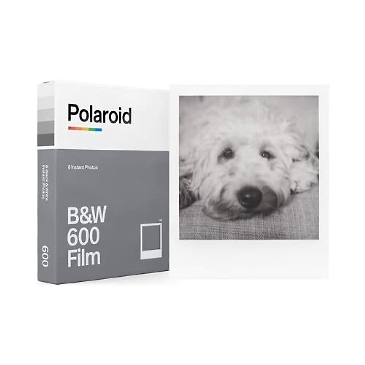 Polaroid 600 One Step Flash Instant Camera Bundle with Originals Black and White and Color Instant Film for 600 Cameras (8 Exposures) and Accessories (4 Items)