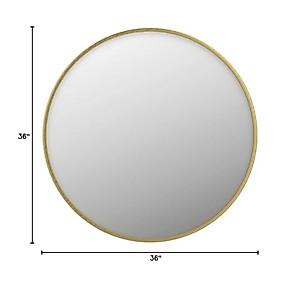 URnicehome Round Mirror 36 Inch Gold Circle Wall Mirror Metal Framed Mirror for Bedroom Bathroom Living Room Entryways Washrooms and More