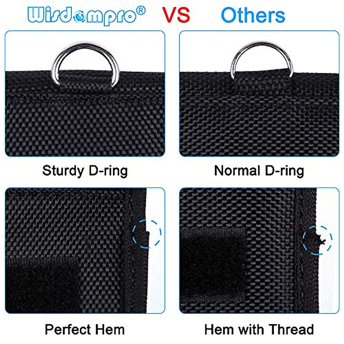 Wisdompro Faraday Bag for Key Fob, WP4694 RFID Key Fob Protector RF Car Signal Blocking Faraday Cage Protector, Anti-Theft Pouch, Anti-Hacking Case Blocker - Black