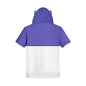 Beowyro Adult Kids The Owl House Luz Noceda T-Shirt Adult Pullover Hoodie TOH Cosplay Costume Short Sleeve Shirts Halloween