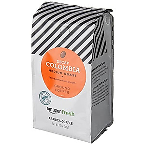 AmazonFresh Decaf Colombia Ground Coffee, Medium Roast, 12 Ounce