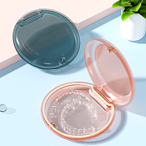 Orthodontic Retainer Case - Retainer Box Retainer Container Denture Box Orthodontic Denture Storage Boxes (Apricot)