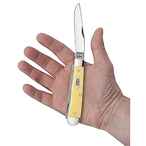 Case XX WR Pocket Knife Yellow Synthetic Trapper Item #80161 - (4254 SS) - Length Closed: 4 1/8 Inches