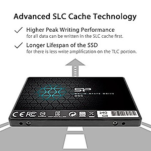 Silicon Power 240GB SSD 3D NAND S55 TLC 7mm (0.28") Internal Solid State Drive (SP240GBSS3S55S25AE)