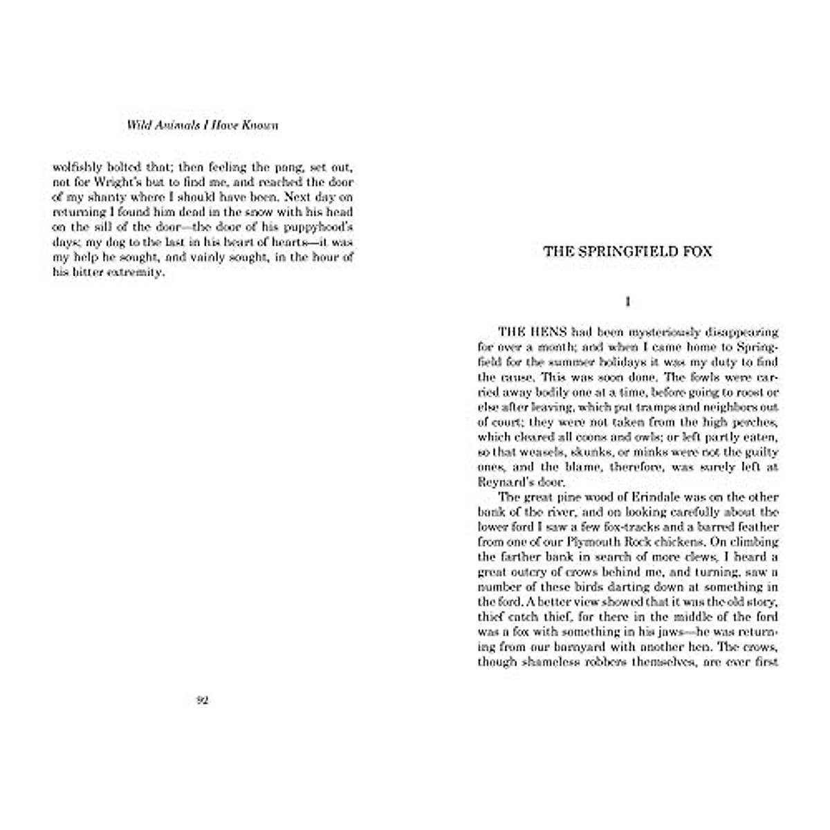 Wild Animals I Have Known