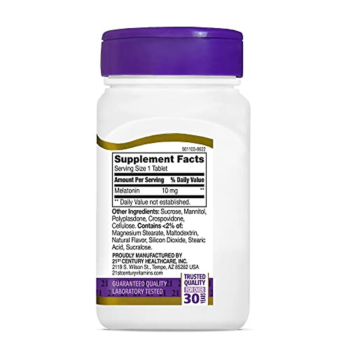 21st Century, Melatonin Quick Dissolve Tablets 10 mg, White, Cherry, 120 Count