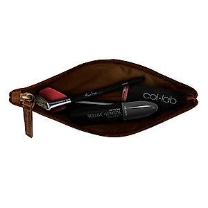 Leather Pencil Case Pencil Bag | Small Leather Pouch, Zipper Pencil Pouches Holder Aesthetic Pencil Case for Adults Men Boys Coin Purse Money Bag Pen Bag Key Small Tool Pouch Jewelry Bag - Antique