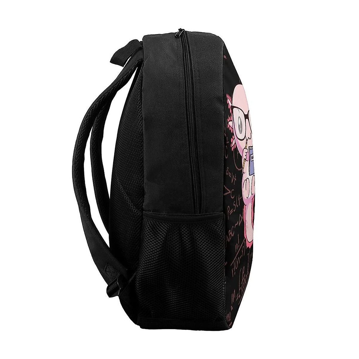 usmikeys Axolotl Backpack, Waterproof Bookbag for Boys Girls Back to School 17 Inch