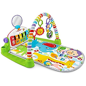 Fisher-Price Baby Gym & Activity Mat, Deluxe Kick & Play Piano Gym with Musical Toys, Lights & Smart Stages Learning