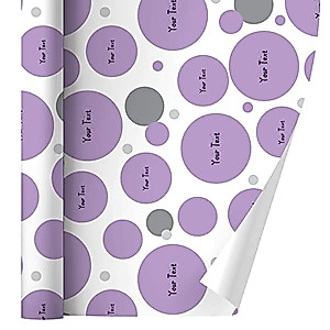 GRAPHICS & MORE Personalized Custom Purple Lavender Background Any Occasion 1 Line Sprinkle Font Gift Wrap Wrapping Paper Roll