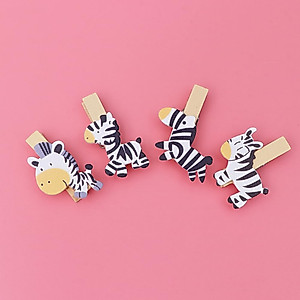Amosfun 40 Pcs Animal Clothespins Wooden Craft Clips Scooter Accessories for Adults Wooden Clips Mini Wooden Clothespins Mini Clothespins Clothes Line Clips Photo Bamboo Cartoon