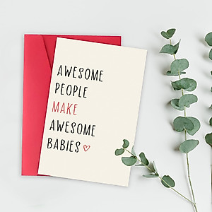 Missonemi Funny Baby Shower Card, Humorous Baby Shower Gifts for Girls Boys, New Baby Card for New Mom New Dad, Cute Baby Expecting Card, New Baby Arrival Card, Congratulations Pregnancy Card