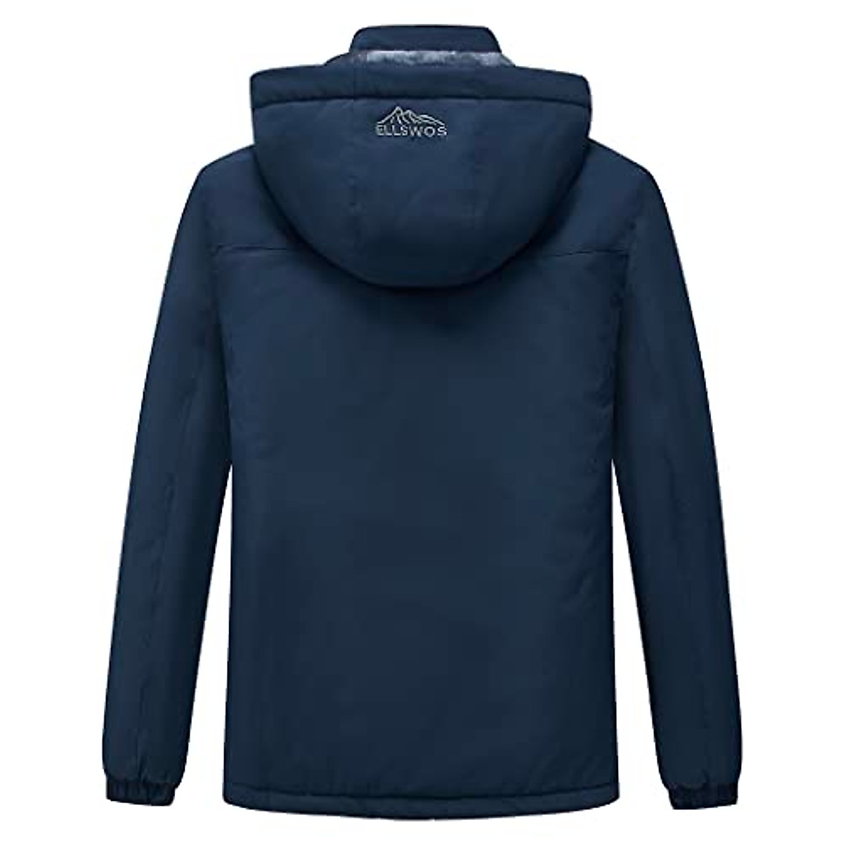 ELLSWOS Men's Waterproof Ski Jacket Winter Snow Coat Warm Hooded Raincoat Windproof Windbreakers, Blue, X-Large