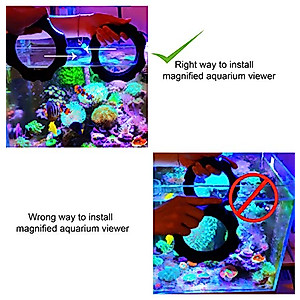 Aquarium Choice Aquarium Magnifier Magnetic Viewer with Special Auxiliary Cleaning Fish Tank Function